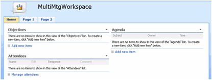 SharePoint Meeting Workspace: The red headed step child template...
